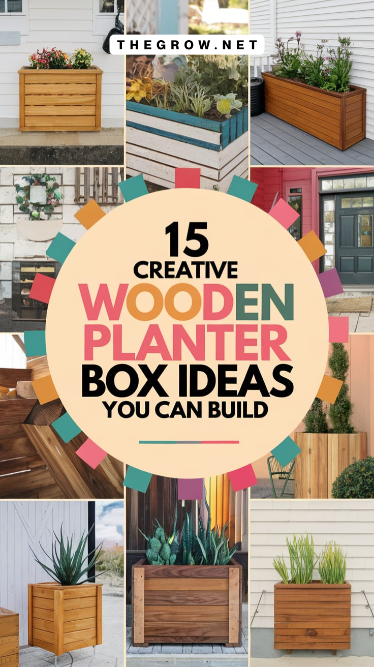 15 Creative Wooden Planter Box Ideas You Can Build | TheGrow